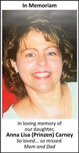 Anna Lisa (Prinzen) Carney - Picton Gazette | The Picton Gazette