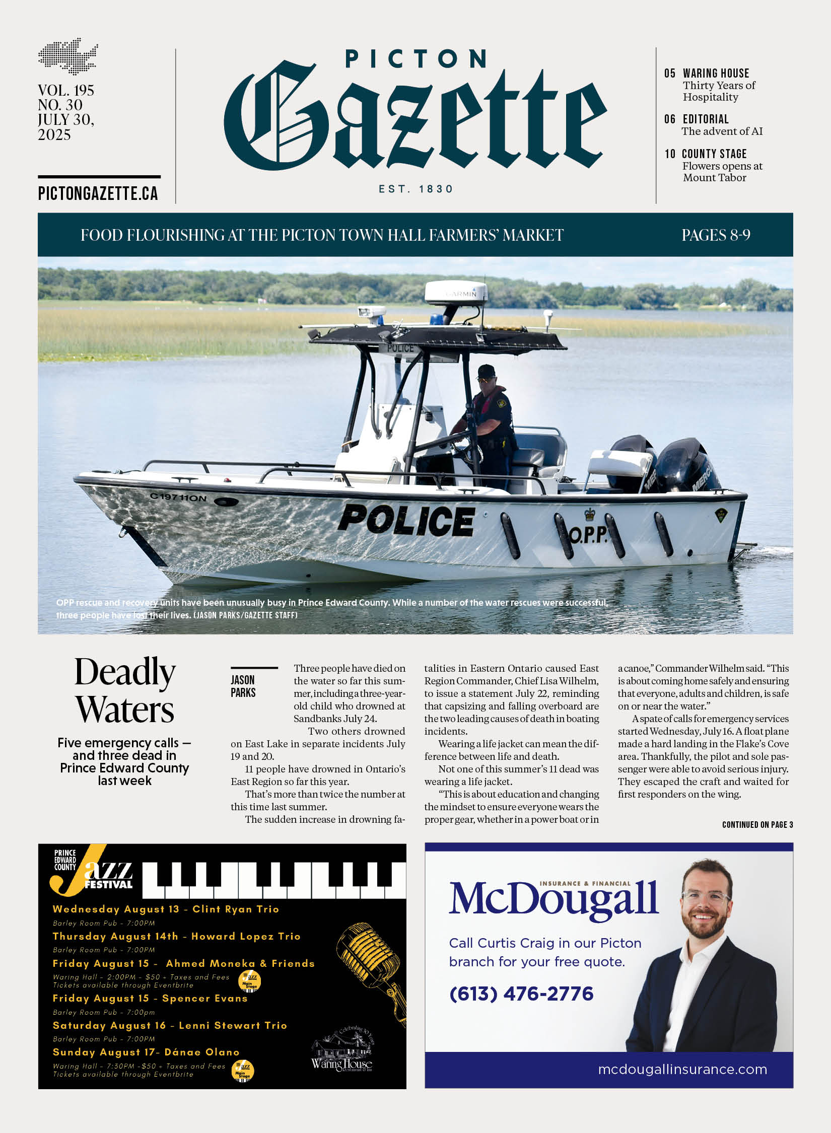 The Picton Gazette | Prince Edward County’s newspaper of record.